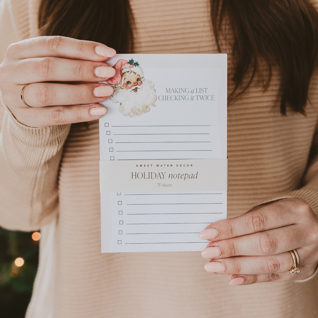 Vintage Santa Notepad – Salt & Acres