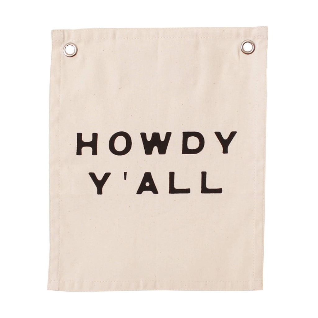 Howdy Y'all Canvas Banner – Salt & Acres